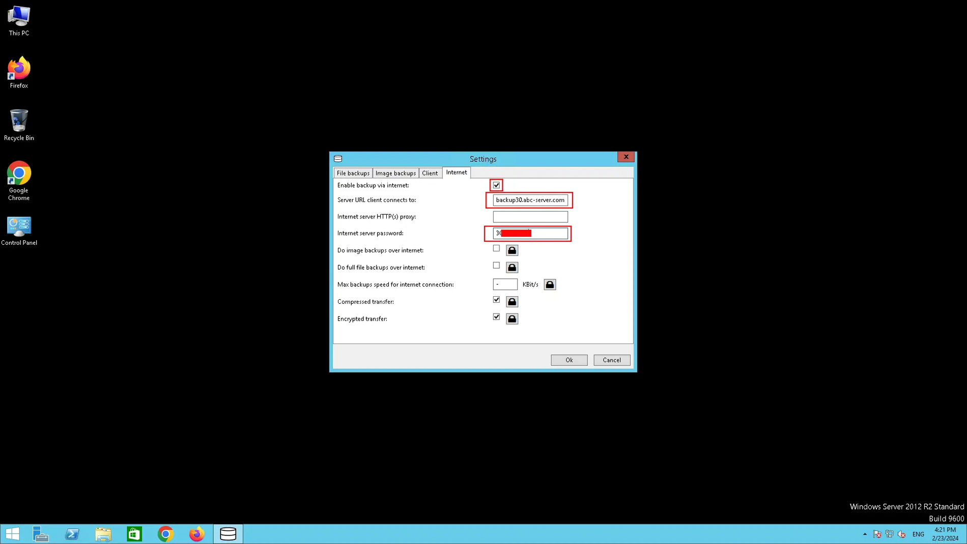 Setting up the Urbackup client - Setting up the Urbackup client